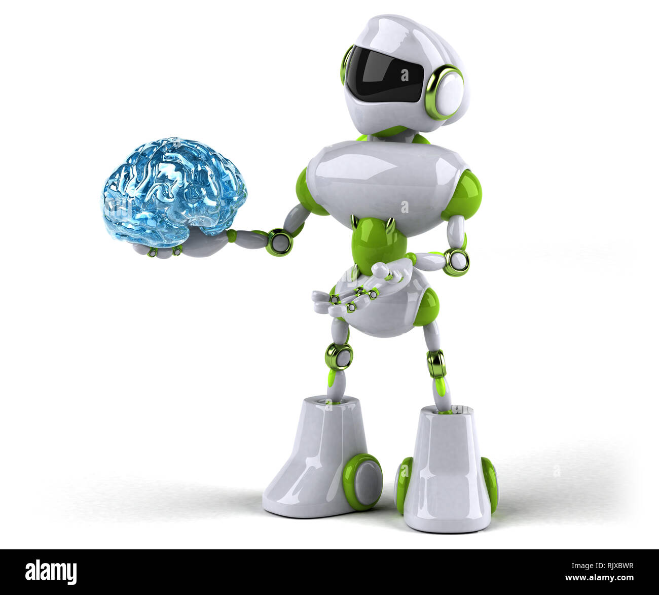 Green robot - 3D Illustration Stock Photo - Alamy