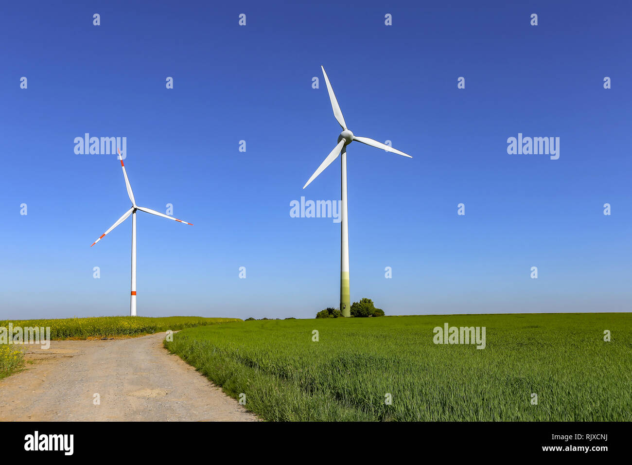 Wind engines in the fields in Germany Stock Photo - Alamy
