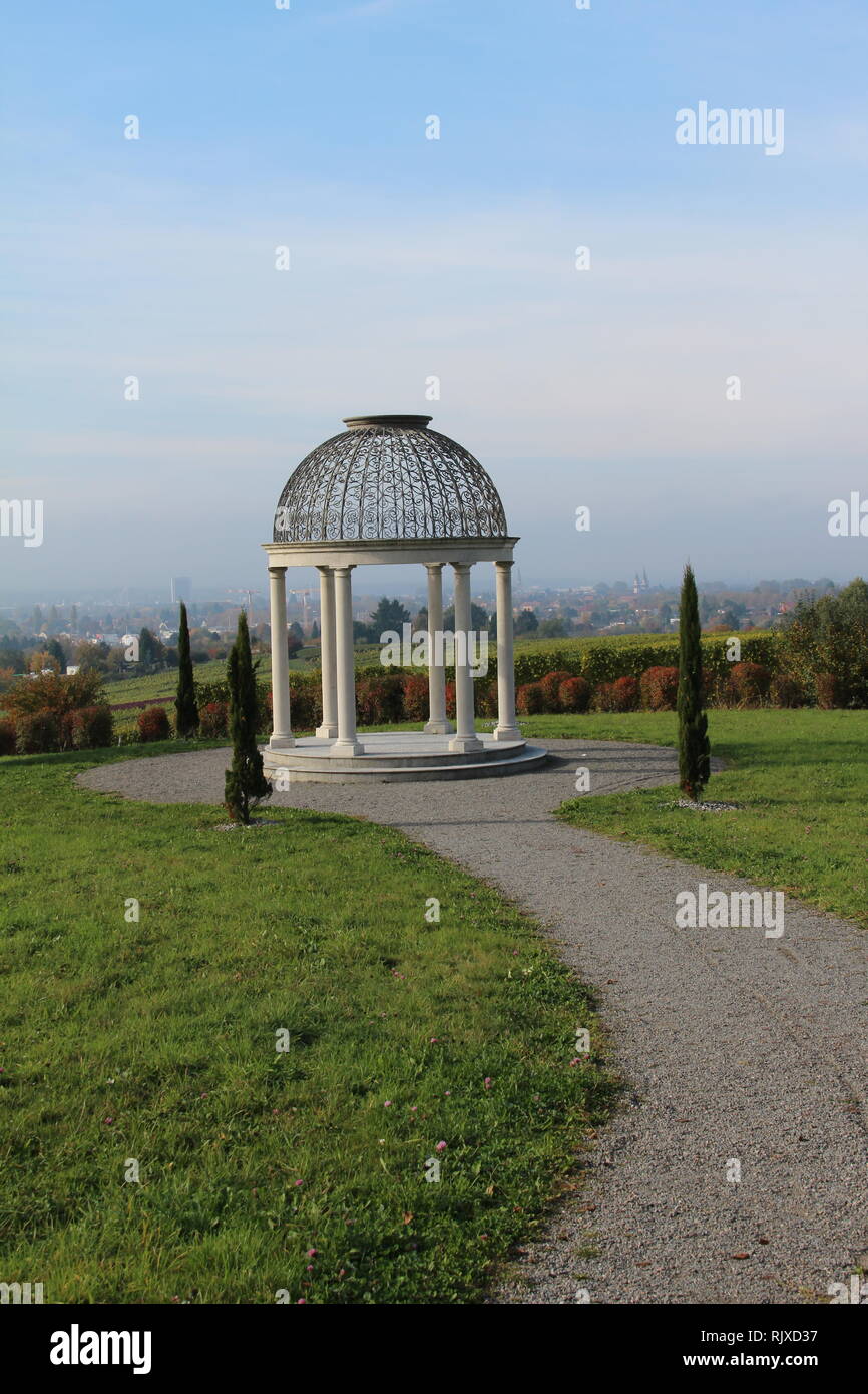 Pavilion in the park and path leading to it Stock Photo - Alamy