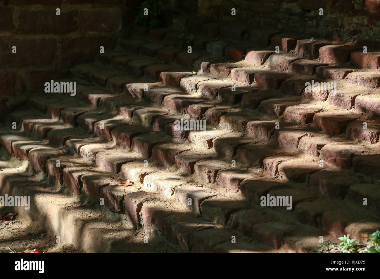 Stairs of sandstone / Shadows Stock Photo - Alamy