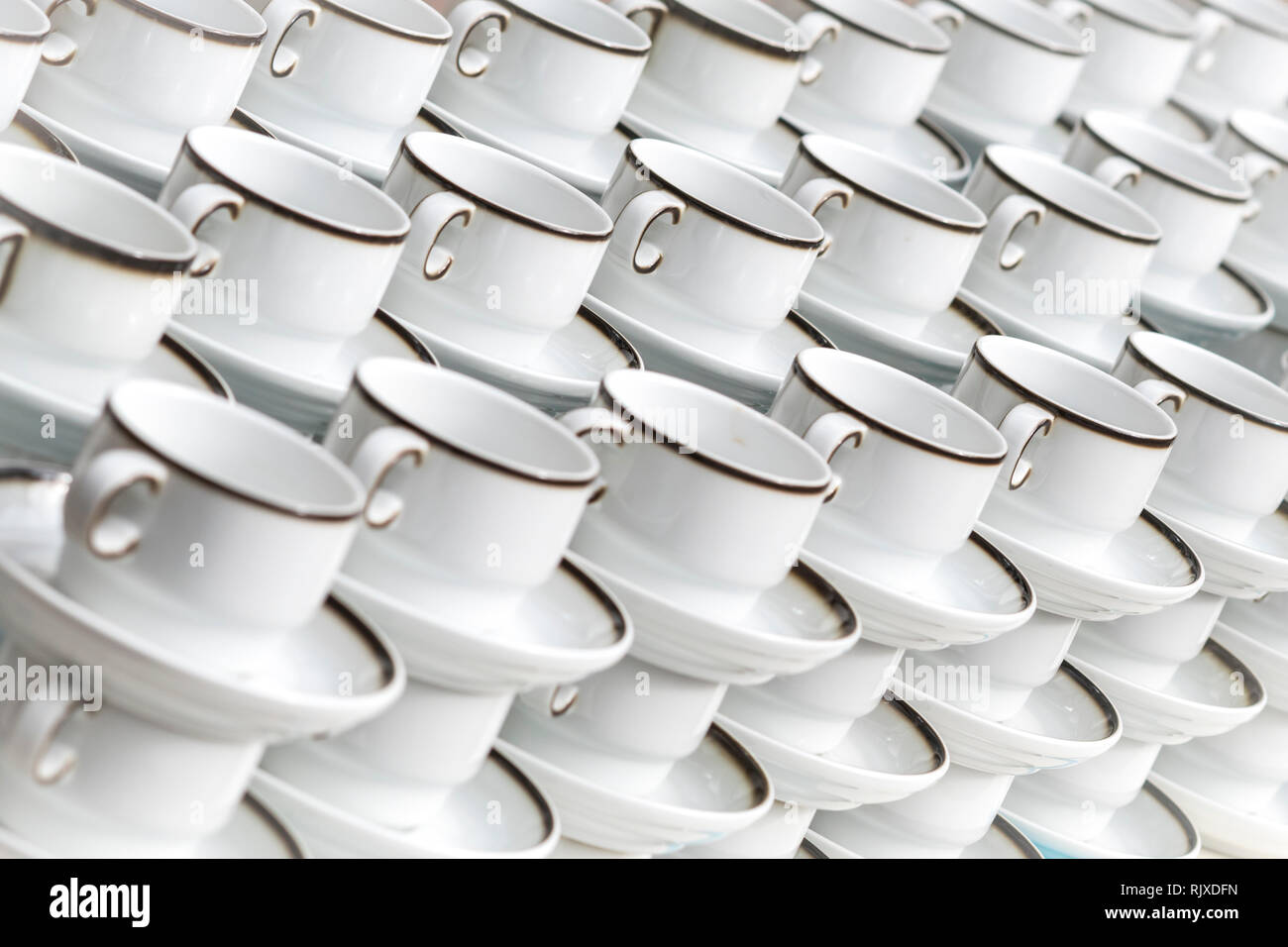 Stacked tea cups plates hi-res stock photography and images - Alamy