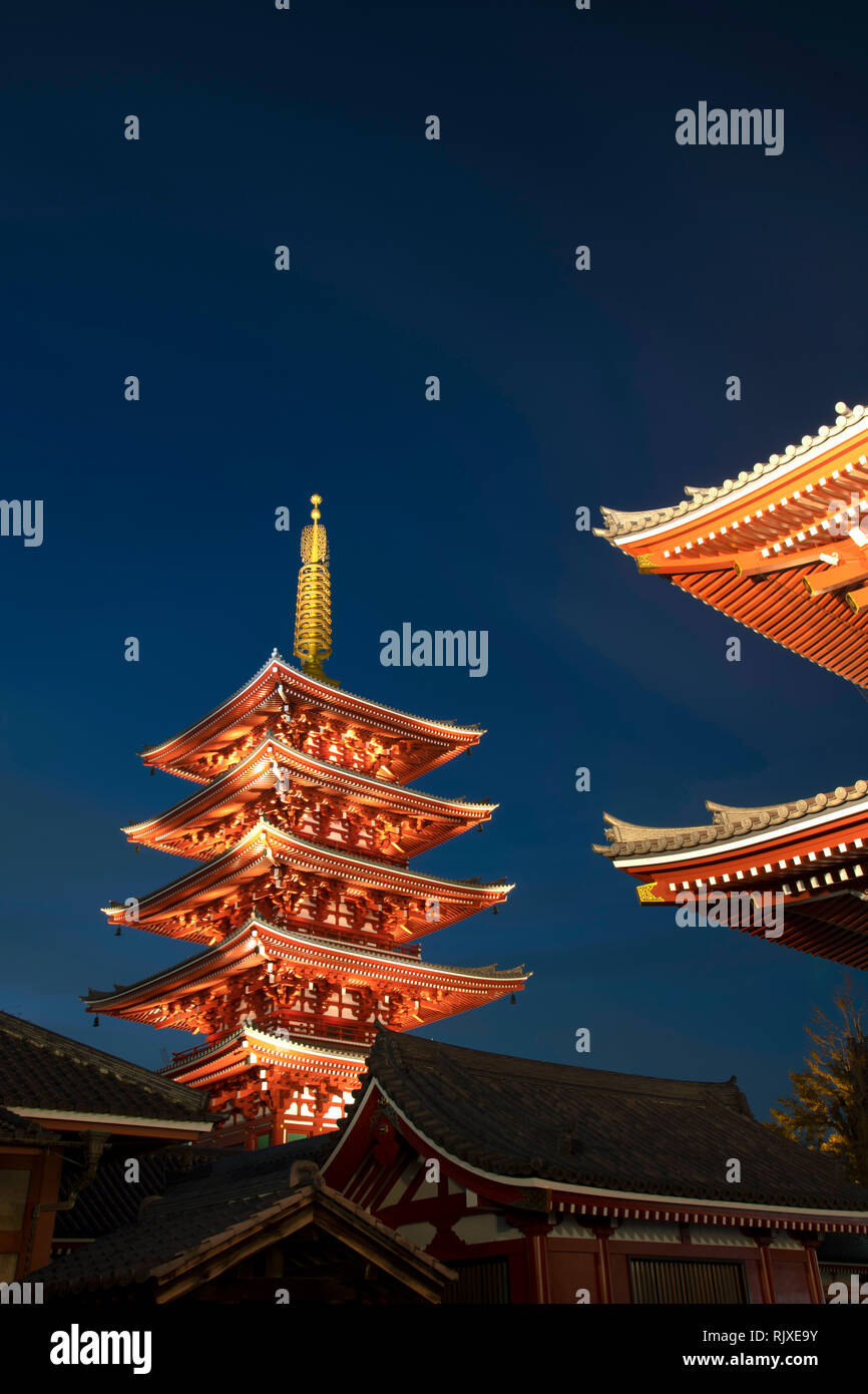 Five story pagoda of senso ji hi-res stock photography and images - Alamy