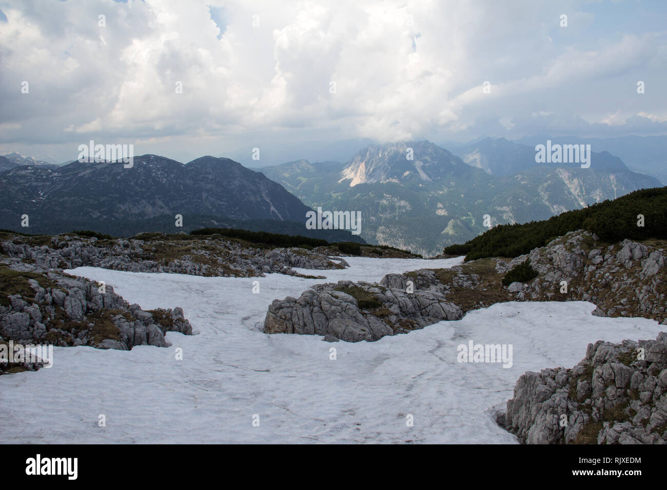 Scenic landscape of the Austrian Alps of the Dachstein Stock Photo - Alamy