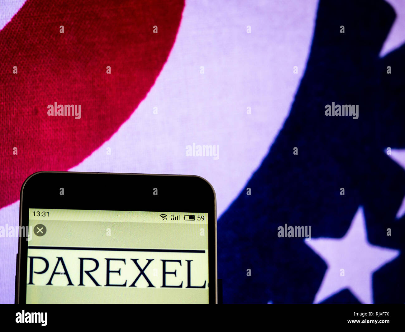 PAREXEL Pharmaceutical company logo seen displayed on smart phone Stock ...