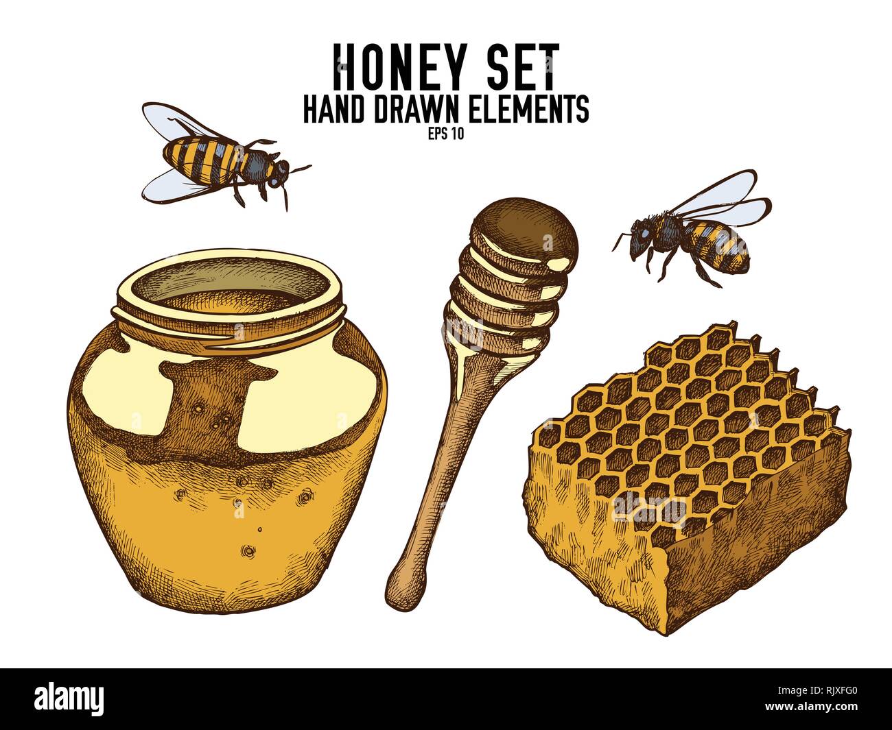 Honey Drawing High Resolution Stock Photography and Images - Alamy