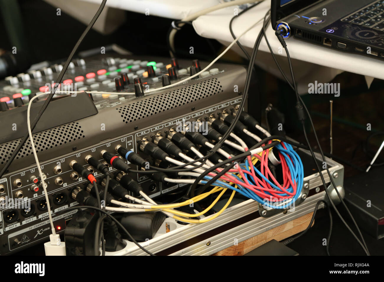 equipment for sound mixer control, electornic device Stock Photo - Alamy