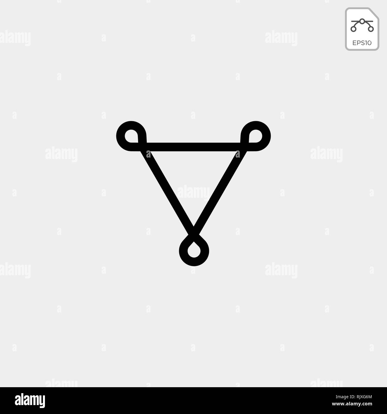 triangle line art style logo template vector icon element isolated ...