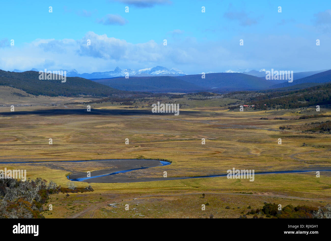 The pampa in Karukinka, a natural reserve at the heart of Tierra del ...