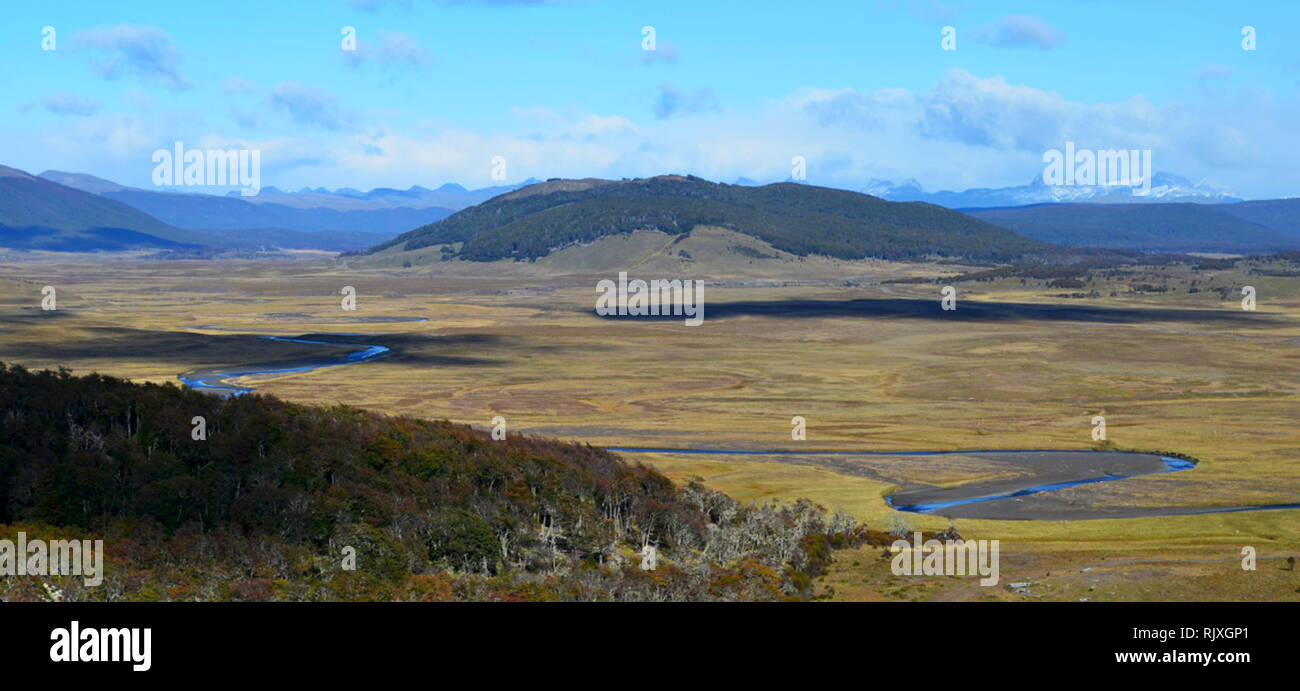The pampa in Karukinka, a natural reserve at the heart of Tierra del ...