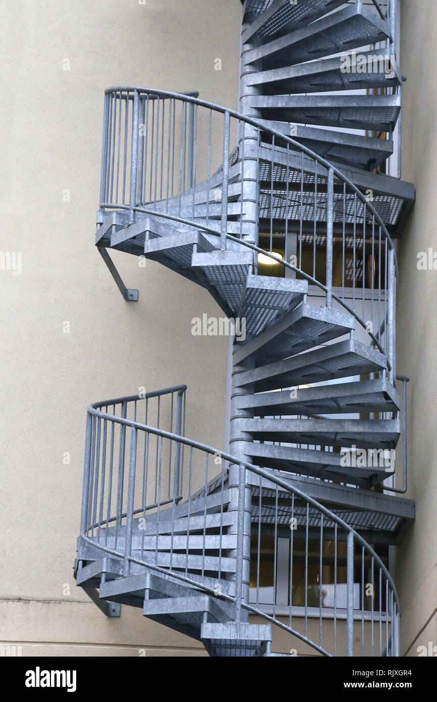 Metal spiral staircase Stock Photo - Alamy
