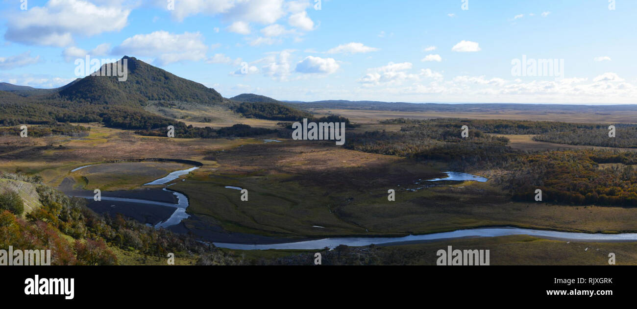 The pampa in Karukinka, a natural reserve at the heart of Tierra del ...