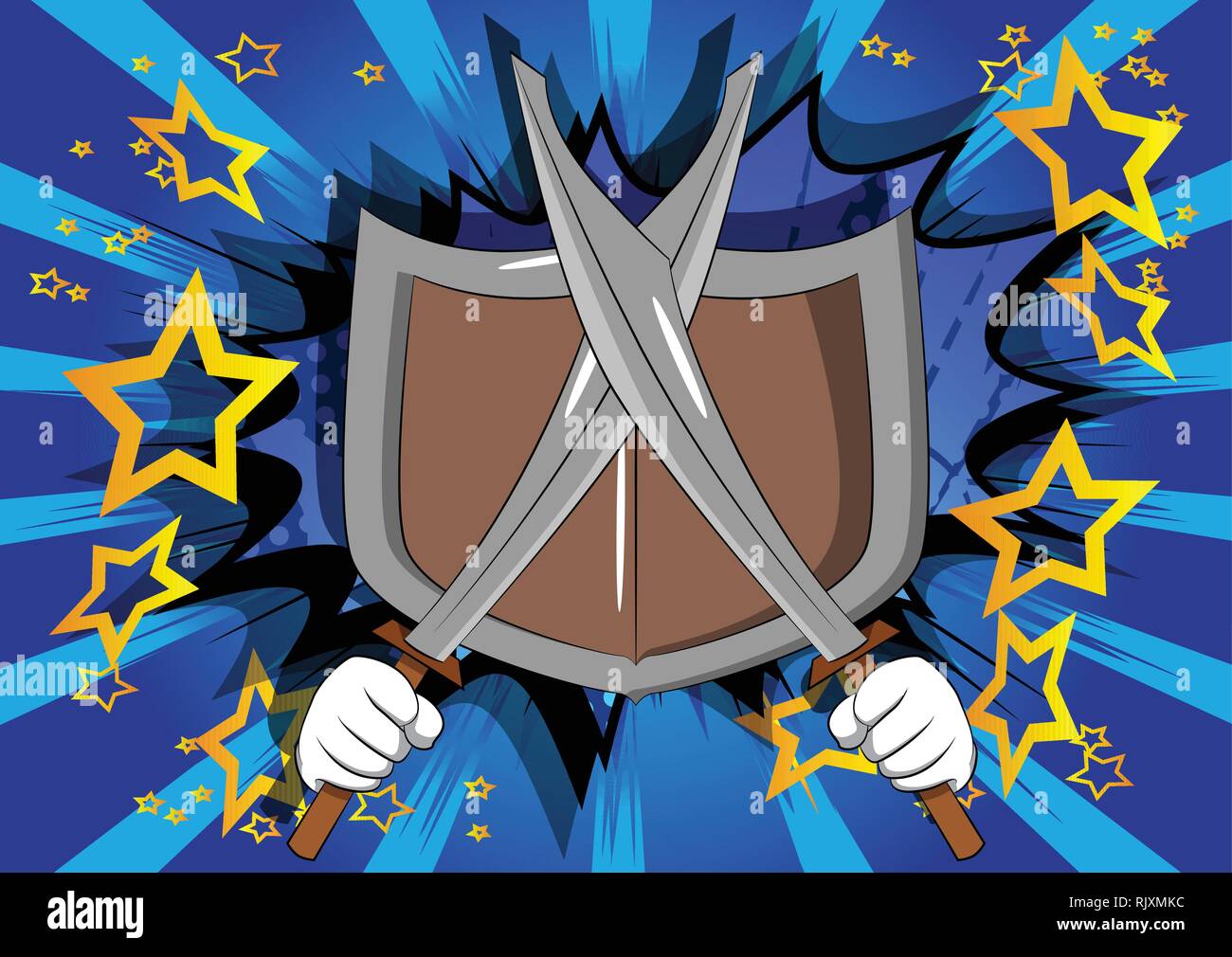 Hands and swords Stock Vector Images - Alamy