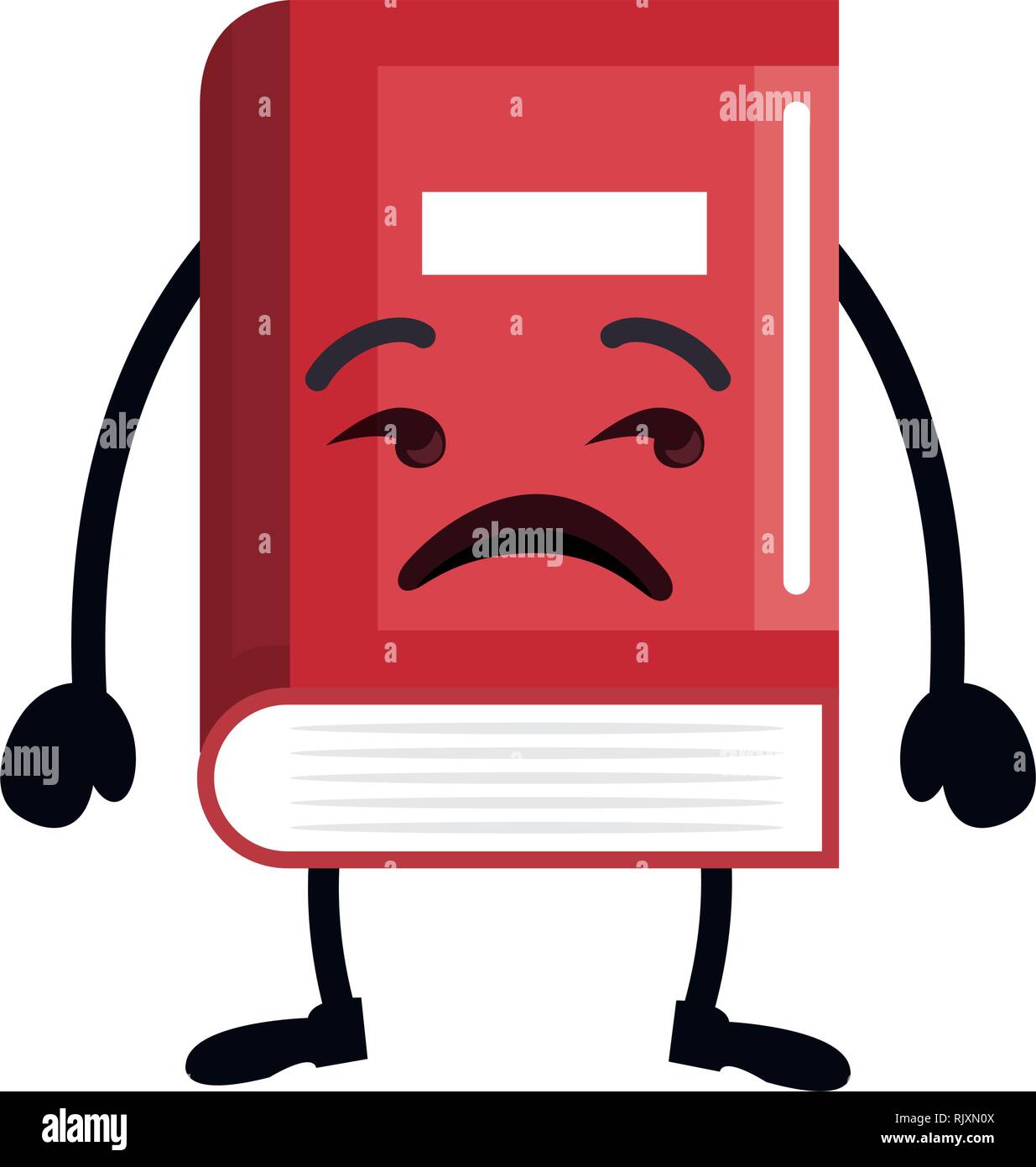 Book emoji character flat Stock Vector Images - Alamy