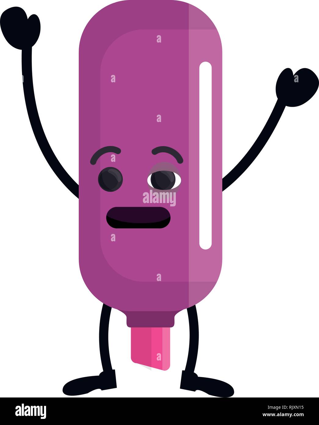 cute marker kawaii character Stock Vector Image & Art - Alamy