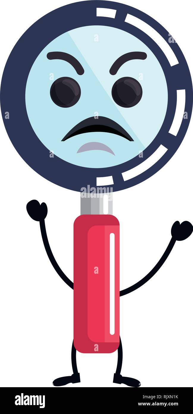 cute magnifying glass kawaii character Stock Vector Image & Art - Alamy