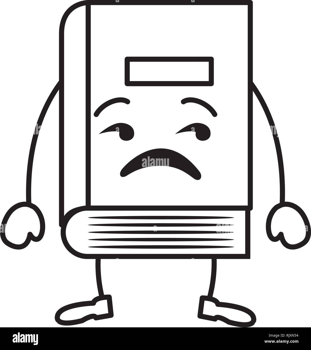 Book emoji character flat Stock Vector Images - Alamy