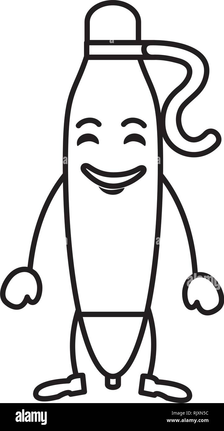 cute pen ink kawaii character Stock Vector Image & Art - Alamy