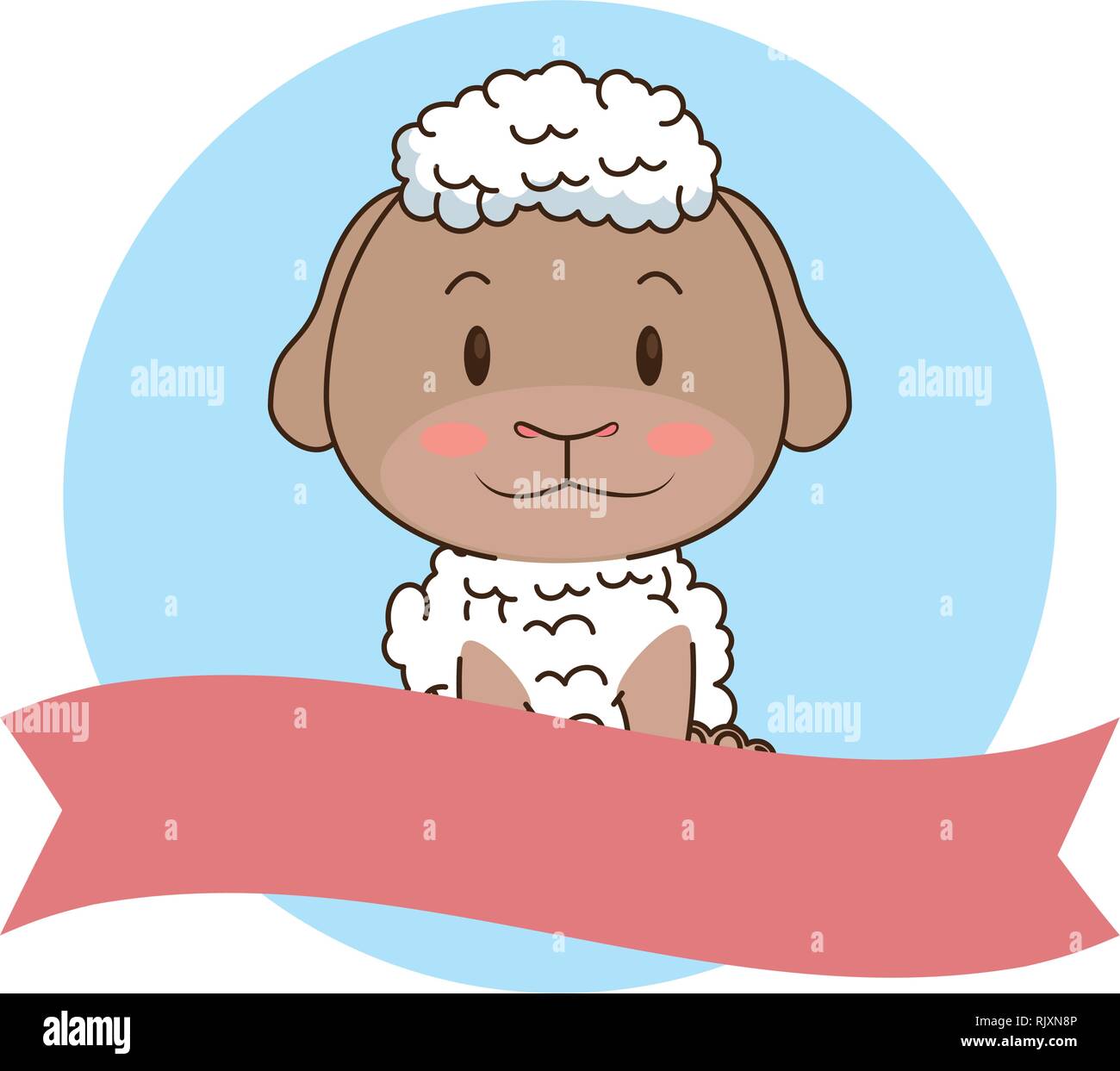 cute little sheep character Stock Vector Image & Art - Alamy