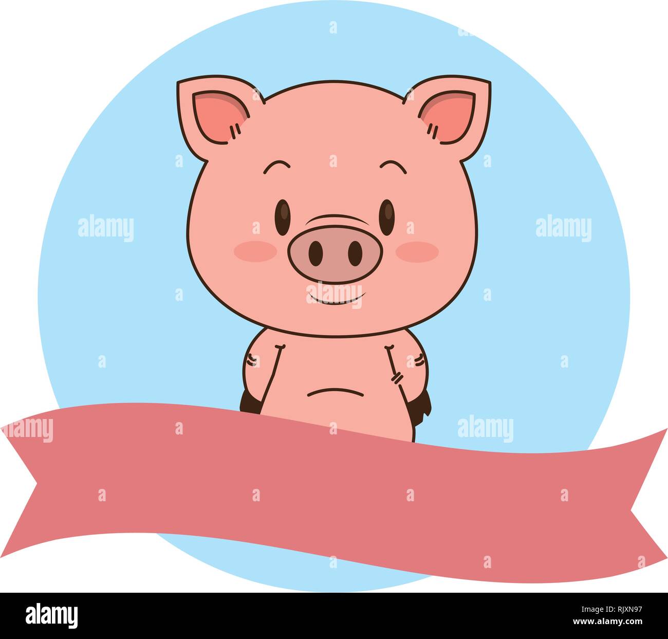 cute little pig character Stock Vector Image & Art - Alamy