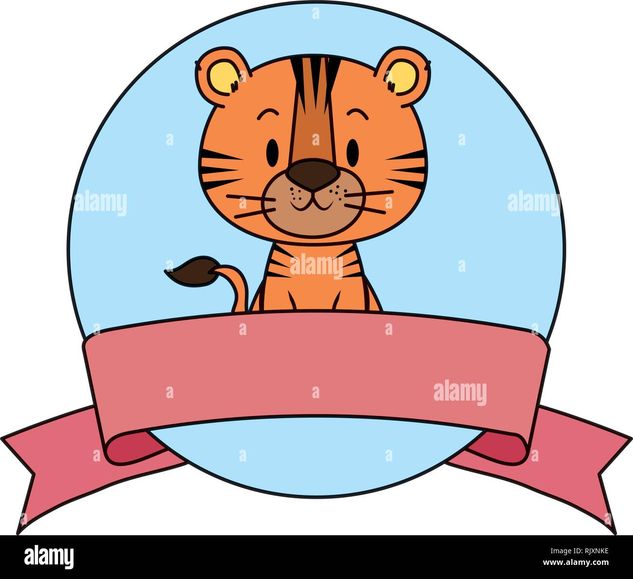 cute little tiger character Stock Vector Image & Art - Alamy