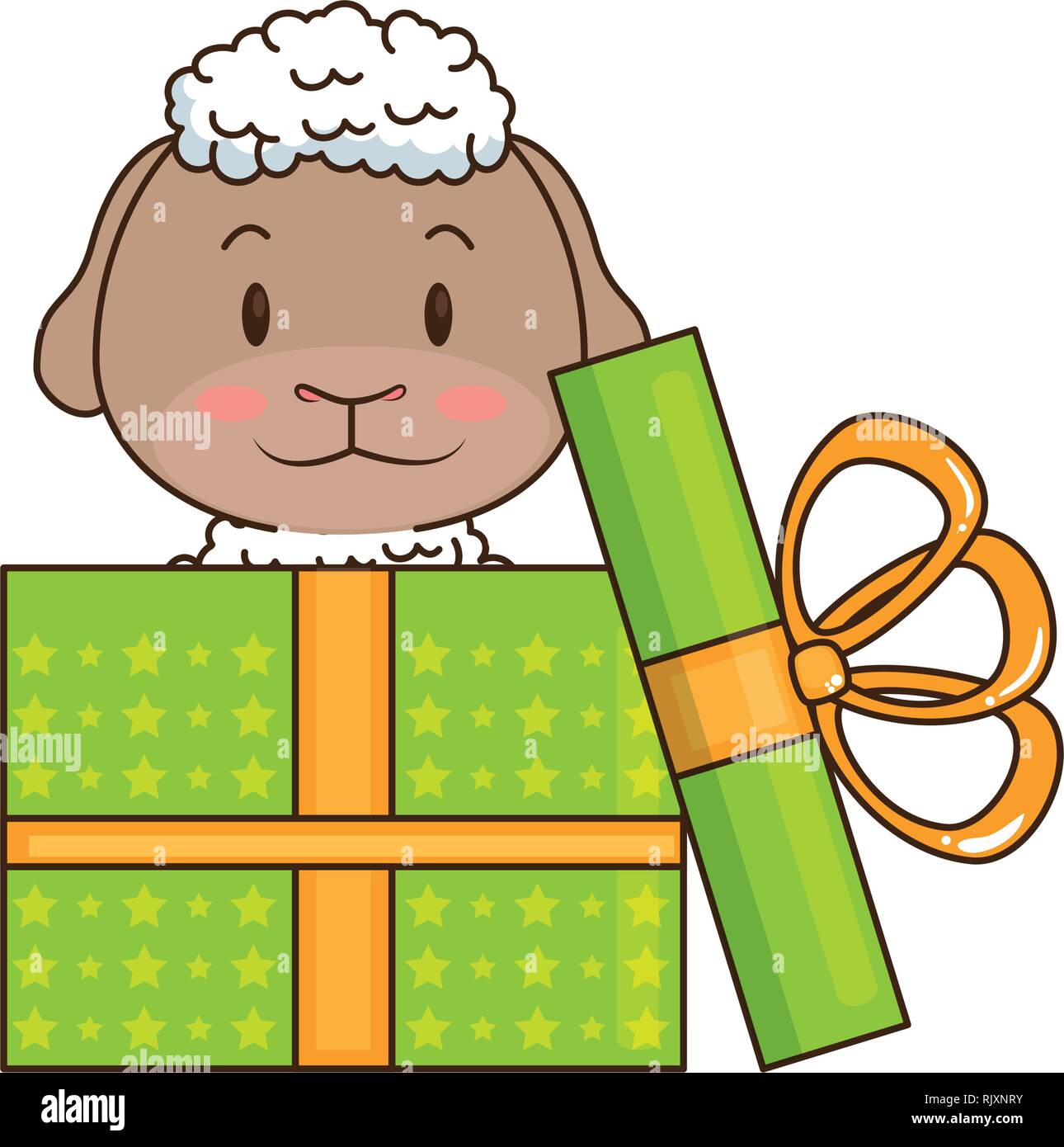 cute little sheep character Stock Vector Image & Art - Alamy