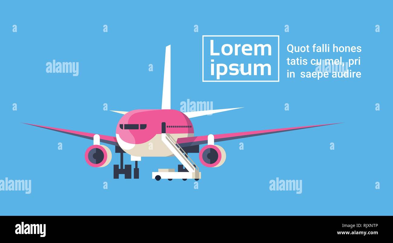 Plane over blue sky Stock Vector Images - Alamy