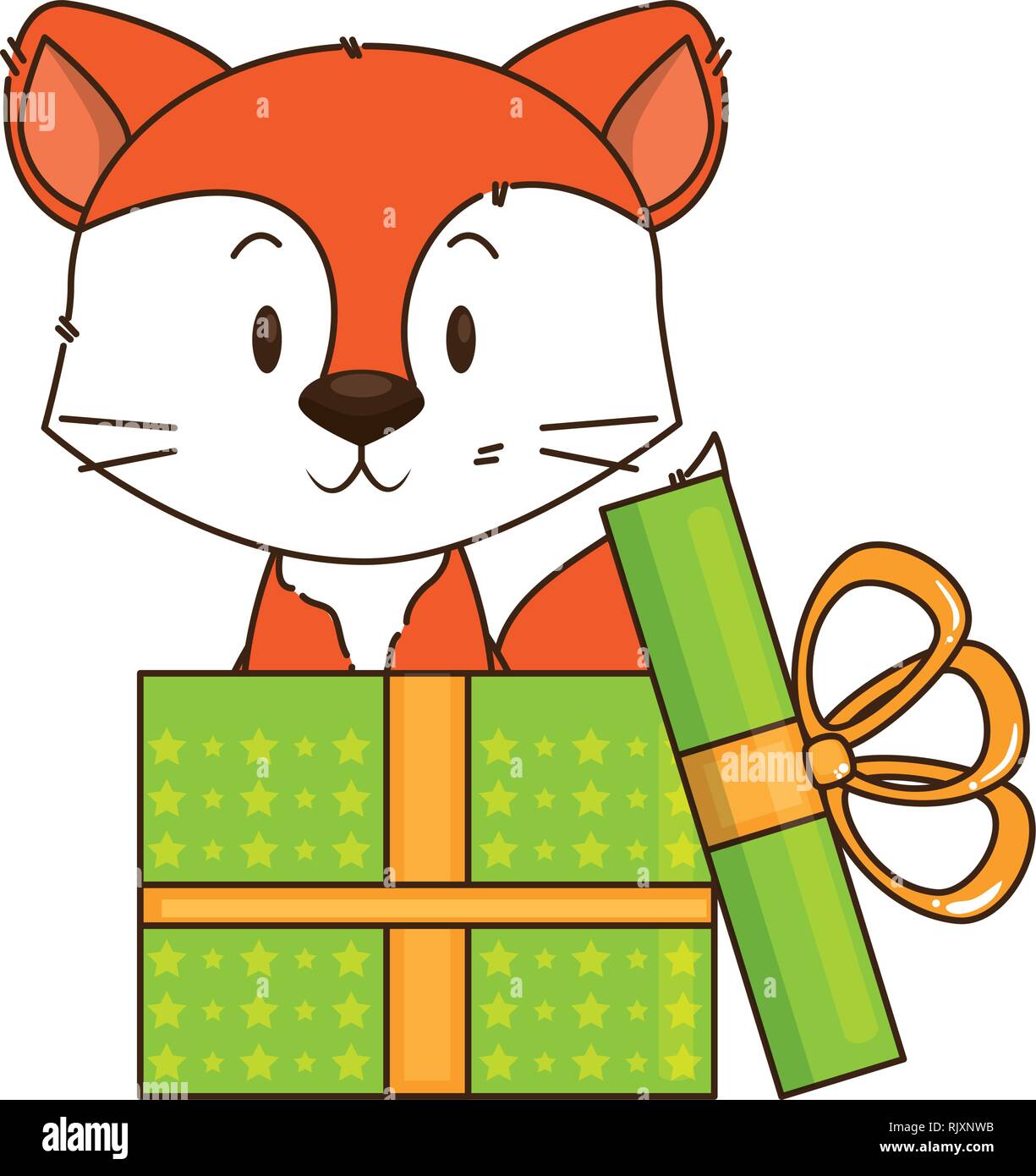 cute little fox character Stock Vector Image & Art - Alamy