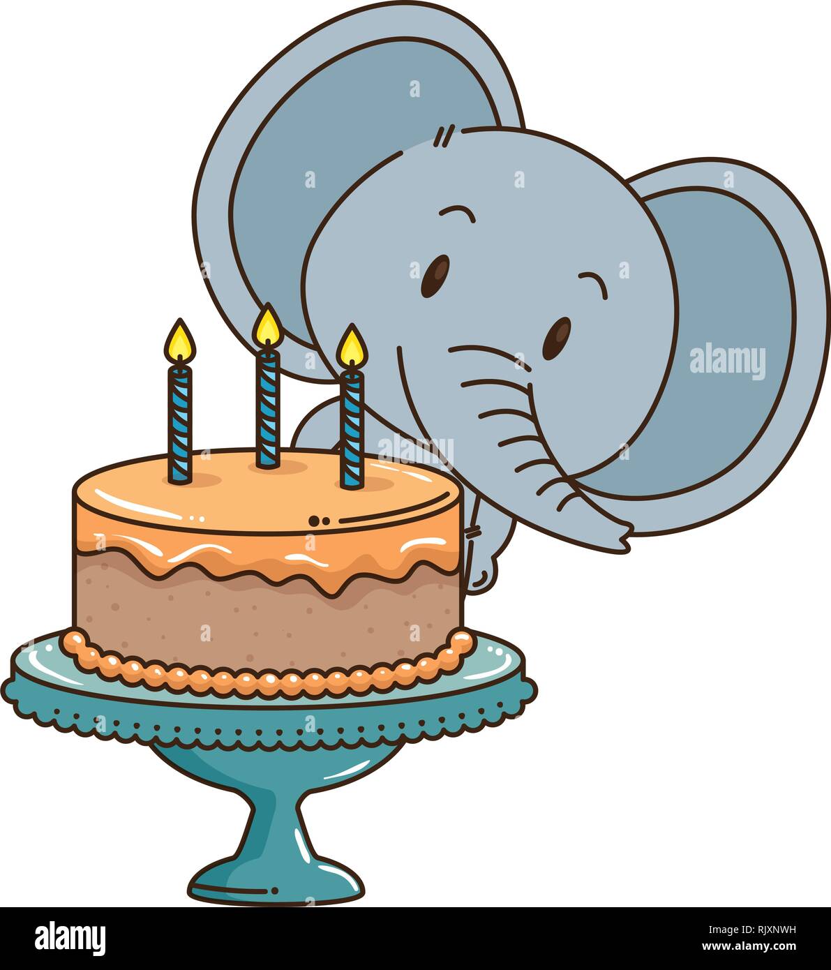 cute little elephant character Stock Vector Image & Art - Alamy