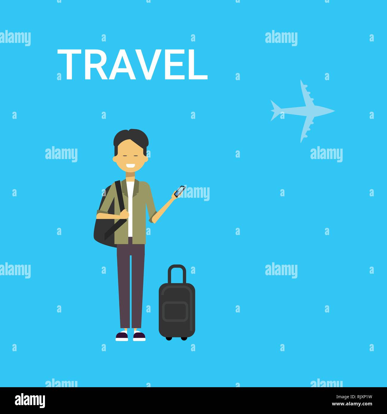 Cartoon traveler hi-res stock photography and images - Alamy