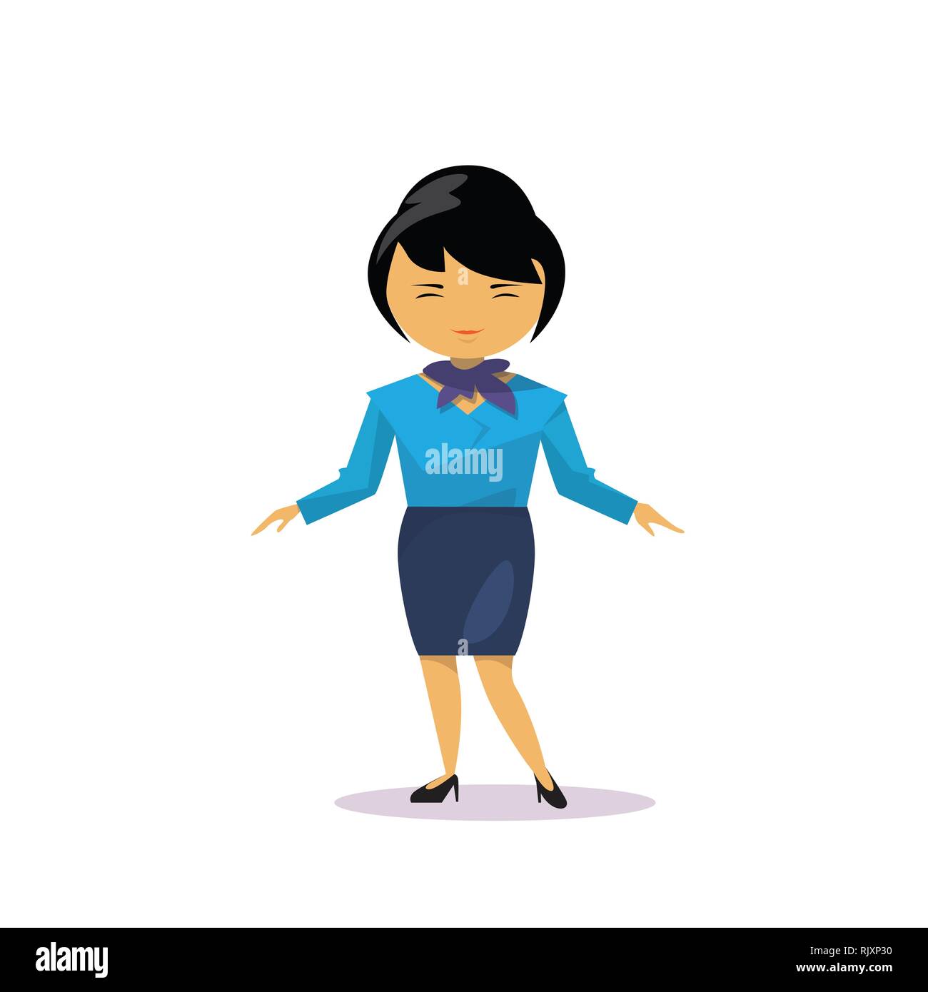 Female employee japan Stock Vector Images - Alamy