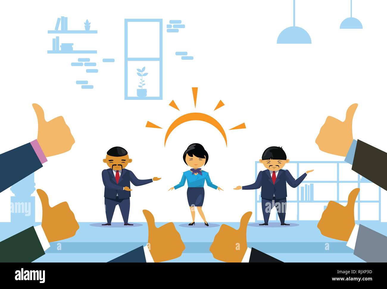 Asian chinese female business executive Stock Vector Images - Alamy