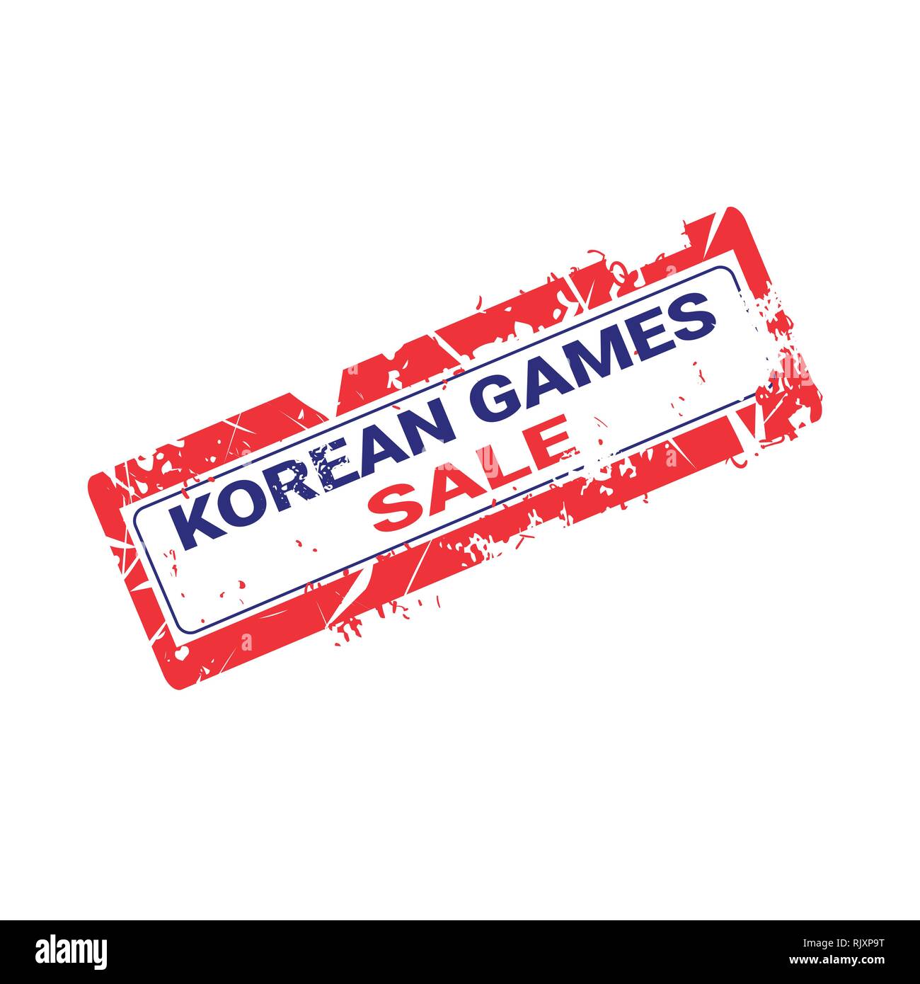 Korean Games Sale Grunge Sticker Isolated Template Stamp On White ...