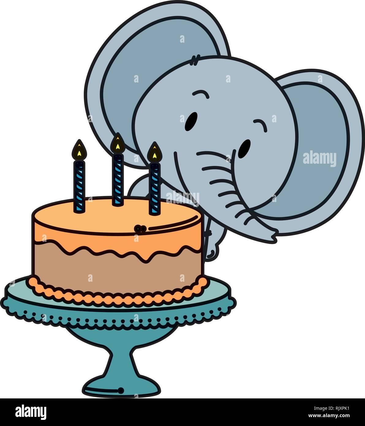 cute little elephant character Stock Vector Image & Art - Alamy
