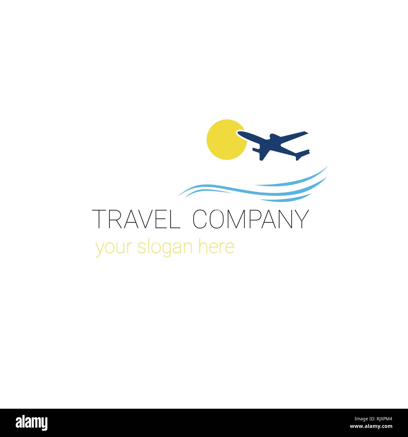 Travel Company Logo Template Tourism Agency Banner Design Stock Vector ...