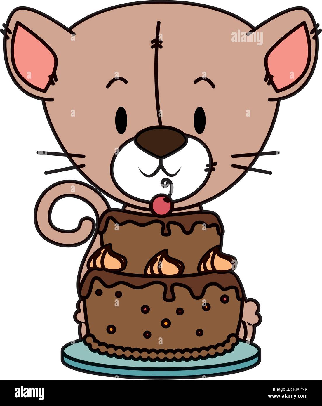 cute little cat character Stock Vector Image & Art - Alamy