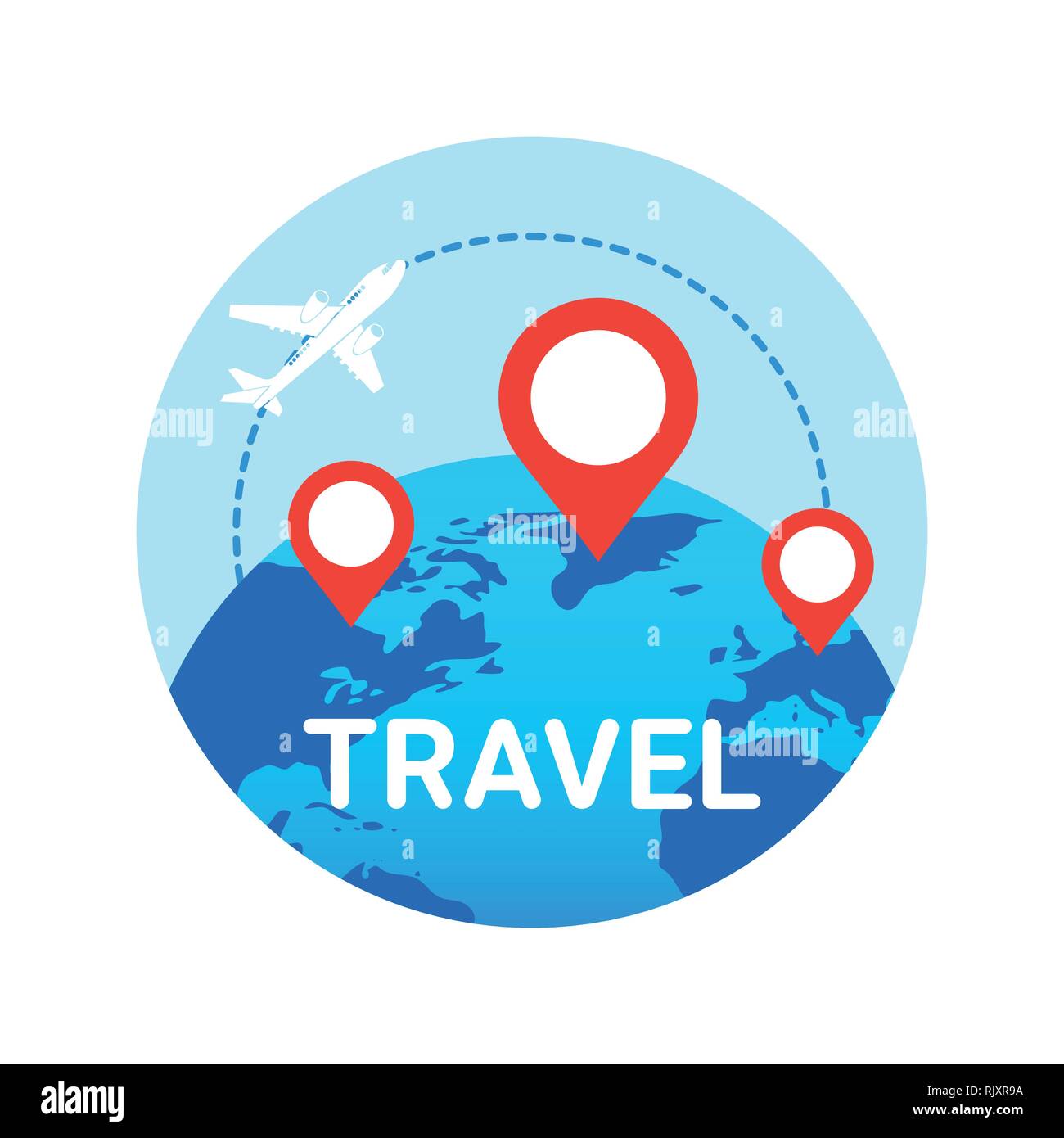 Plane map Stock Vector Images - Alamy