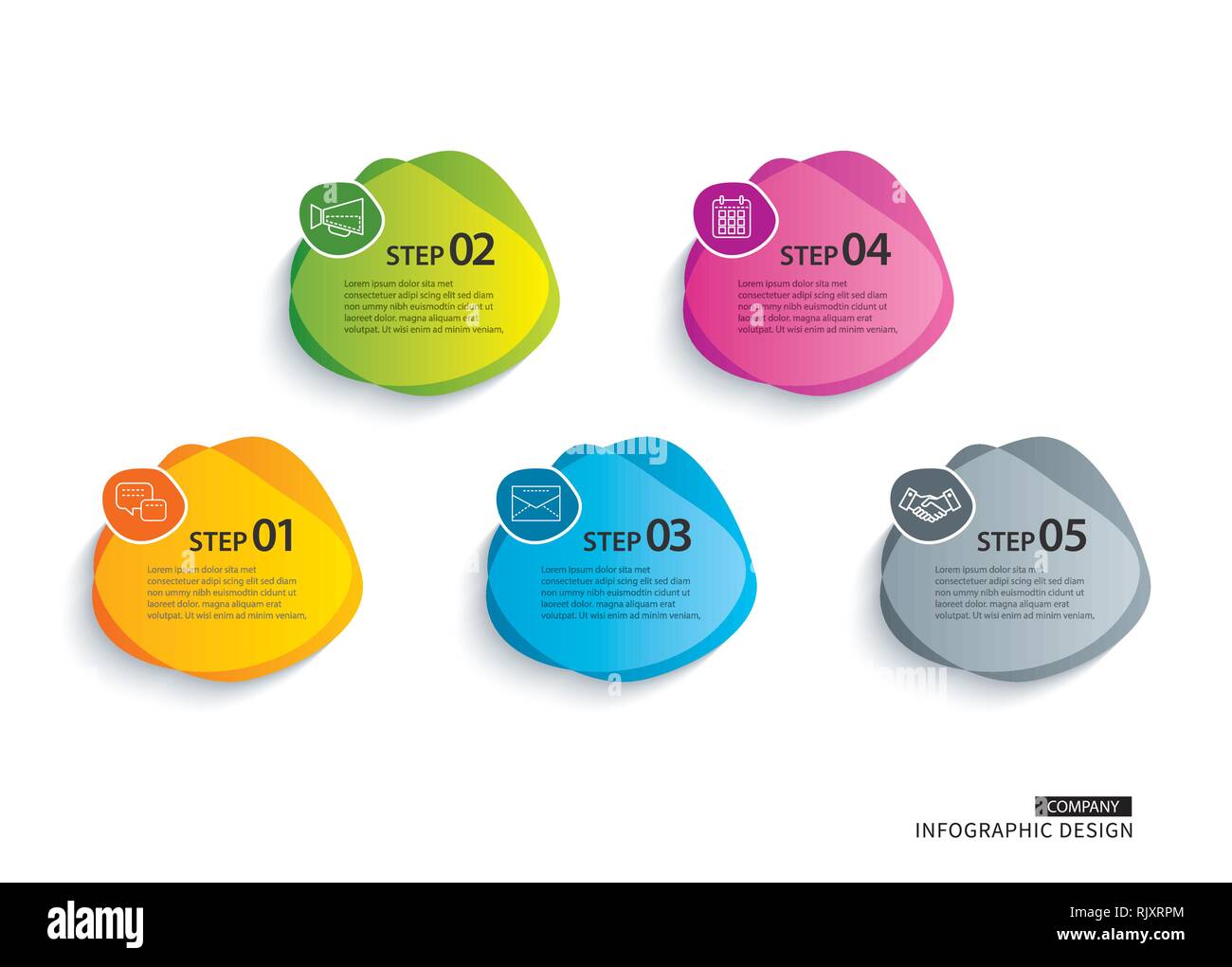 5 step infographic hi-res stock photography and images - Alamy