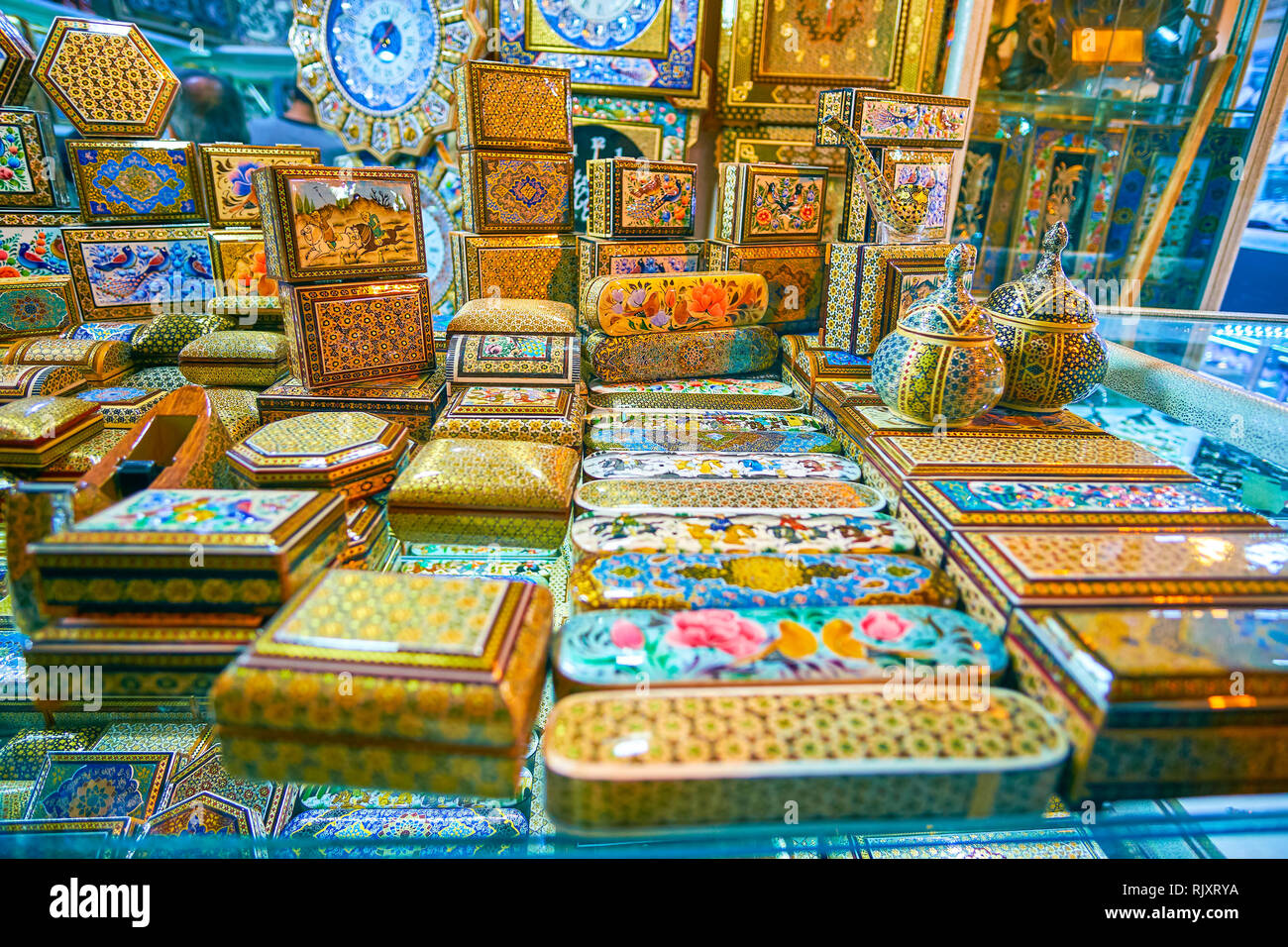 Beautiful handicraft wooden lacquered boxes and caskets with ...