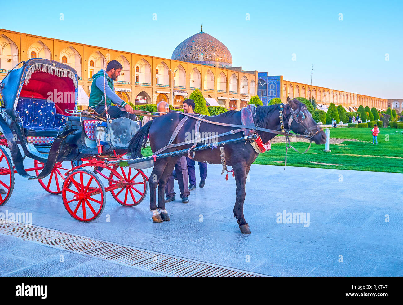 ISFAHAN, IRAN - OCTOBER 19, 2017: Nashq-e Jahad Square is the main ...