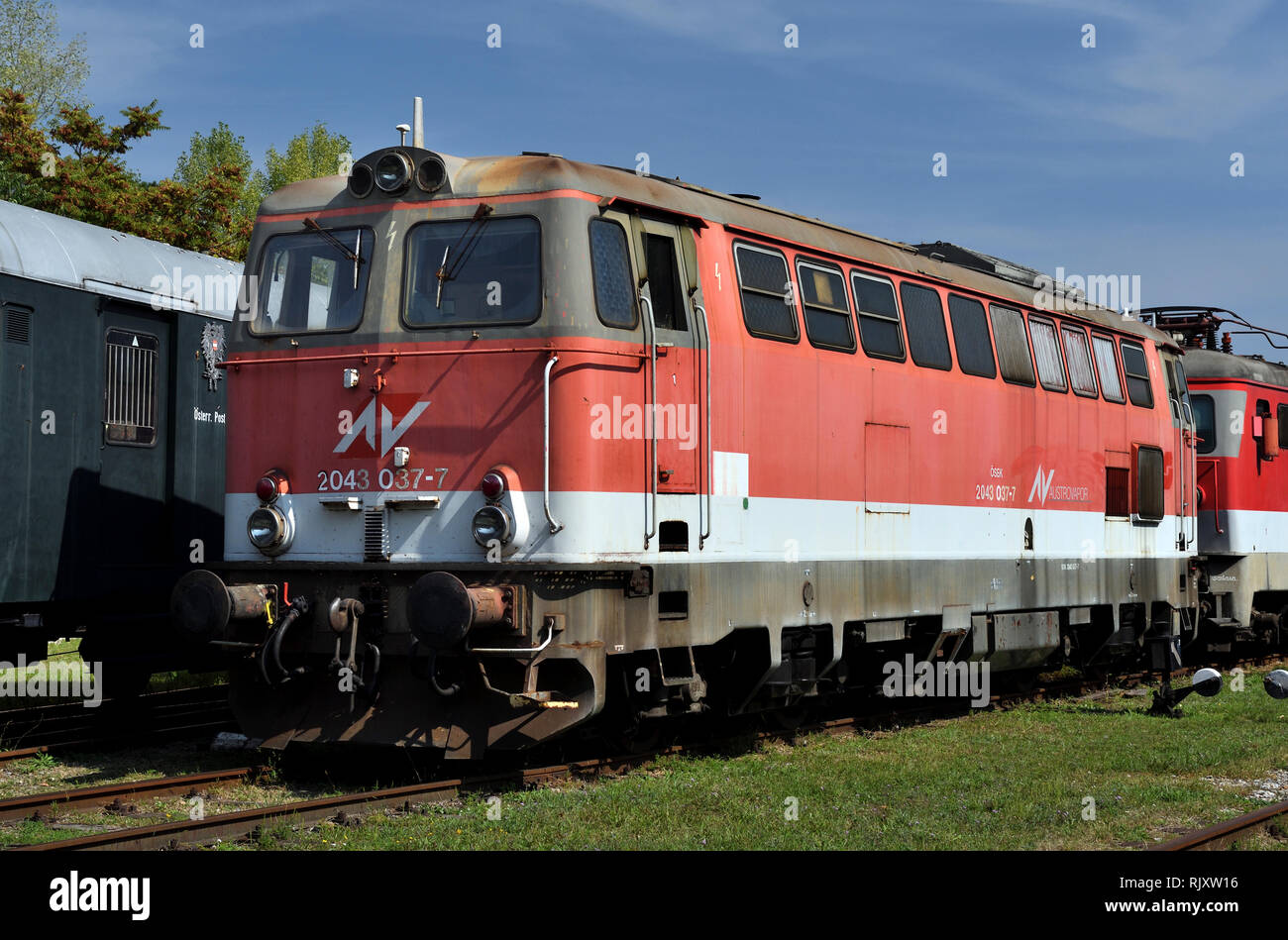 electric locomotive;eisenbahn museum;strasshof;vienna;austria Stock ...