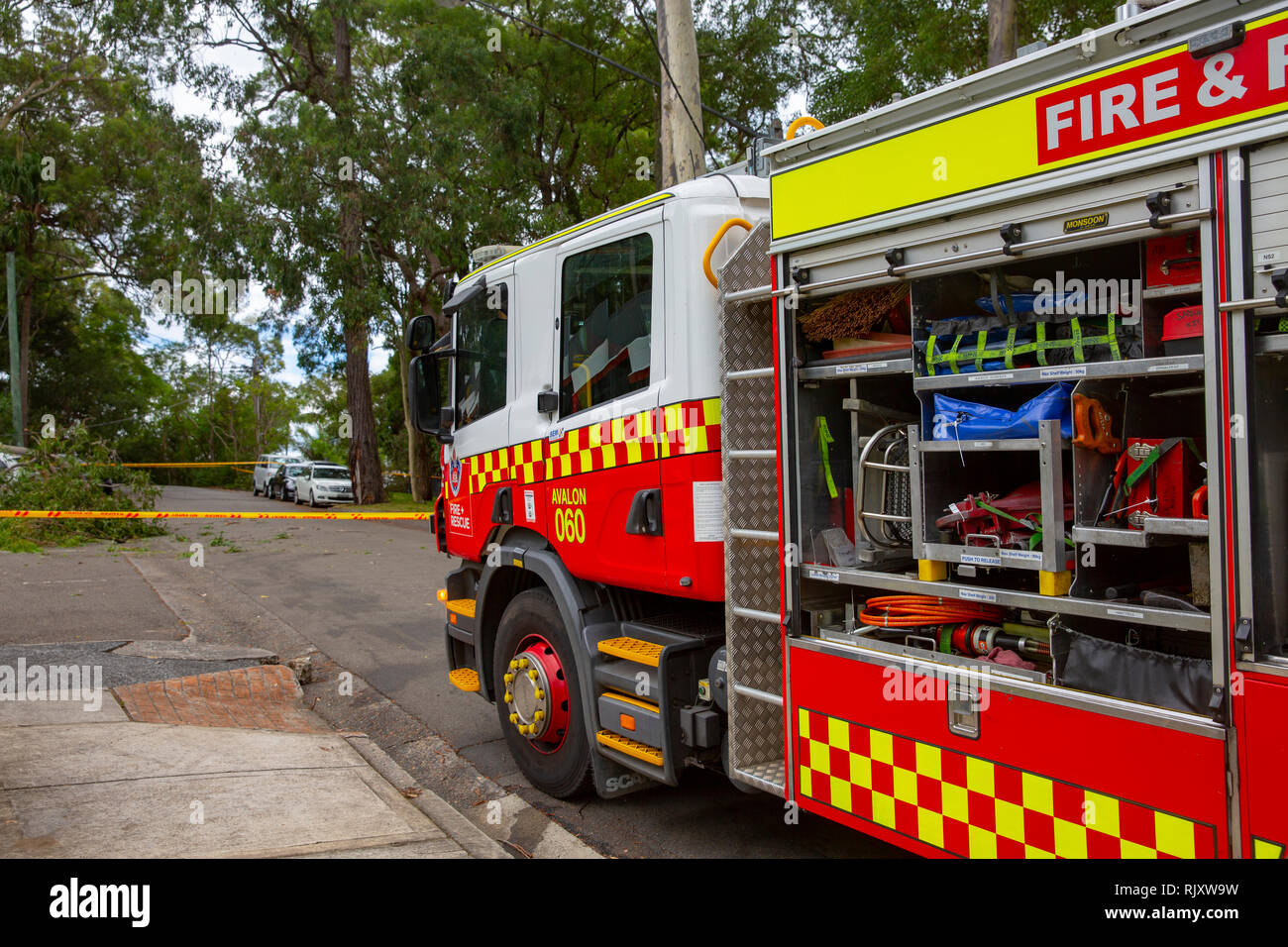 New South Wales fire engine truck in Sydney,Australia Stock Photo - Alamy