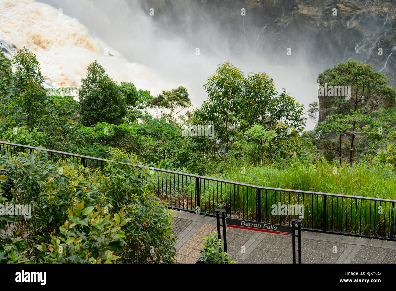 Viewing Platform over Barron Falls, Kuranda, Far North Queensland, FNQ ...