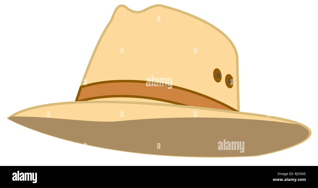 hat adventure traditional wear straw illustration Stock Photo - Alamy