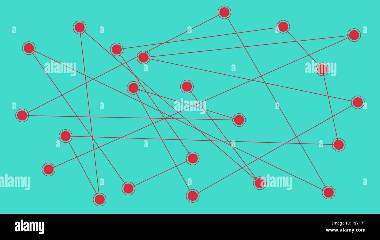 Circles connected by lines, geometric graphic modern background Stock ...