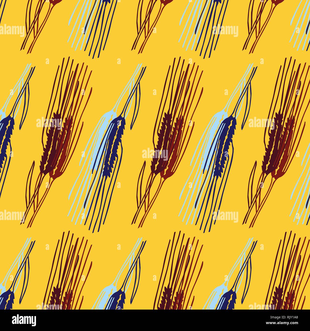 Agricultural landscape in autumn Stock Vector Images - Alamy