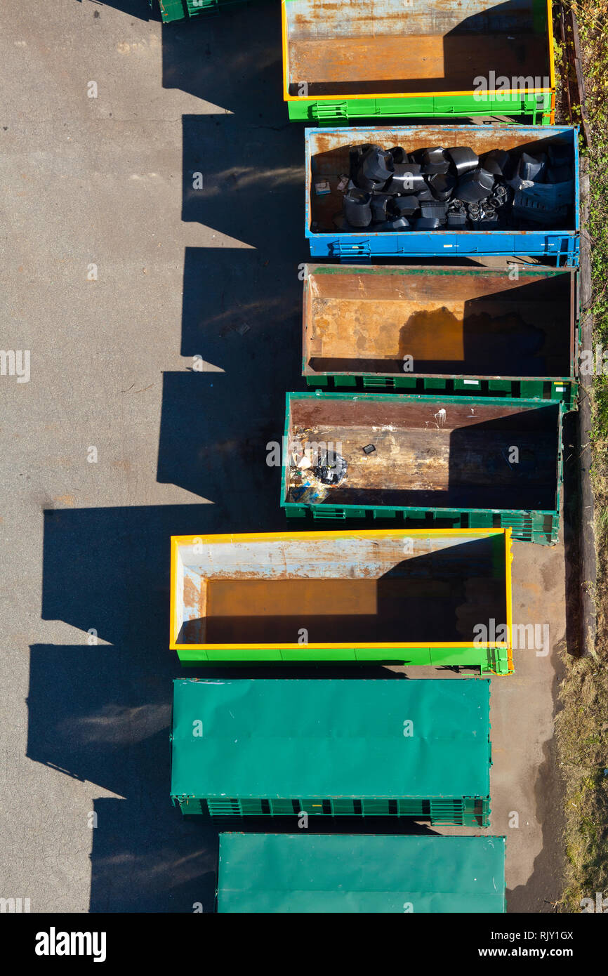 Metal Trash Containers Stock Photo - Alamy