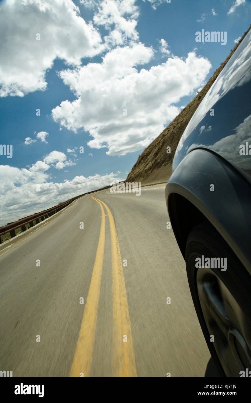 Car on Roadway Stock Photo - Alamy