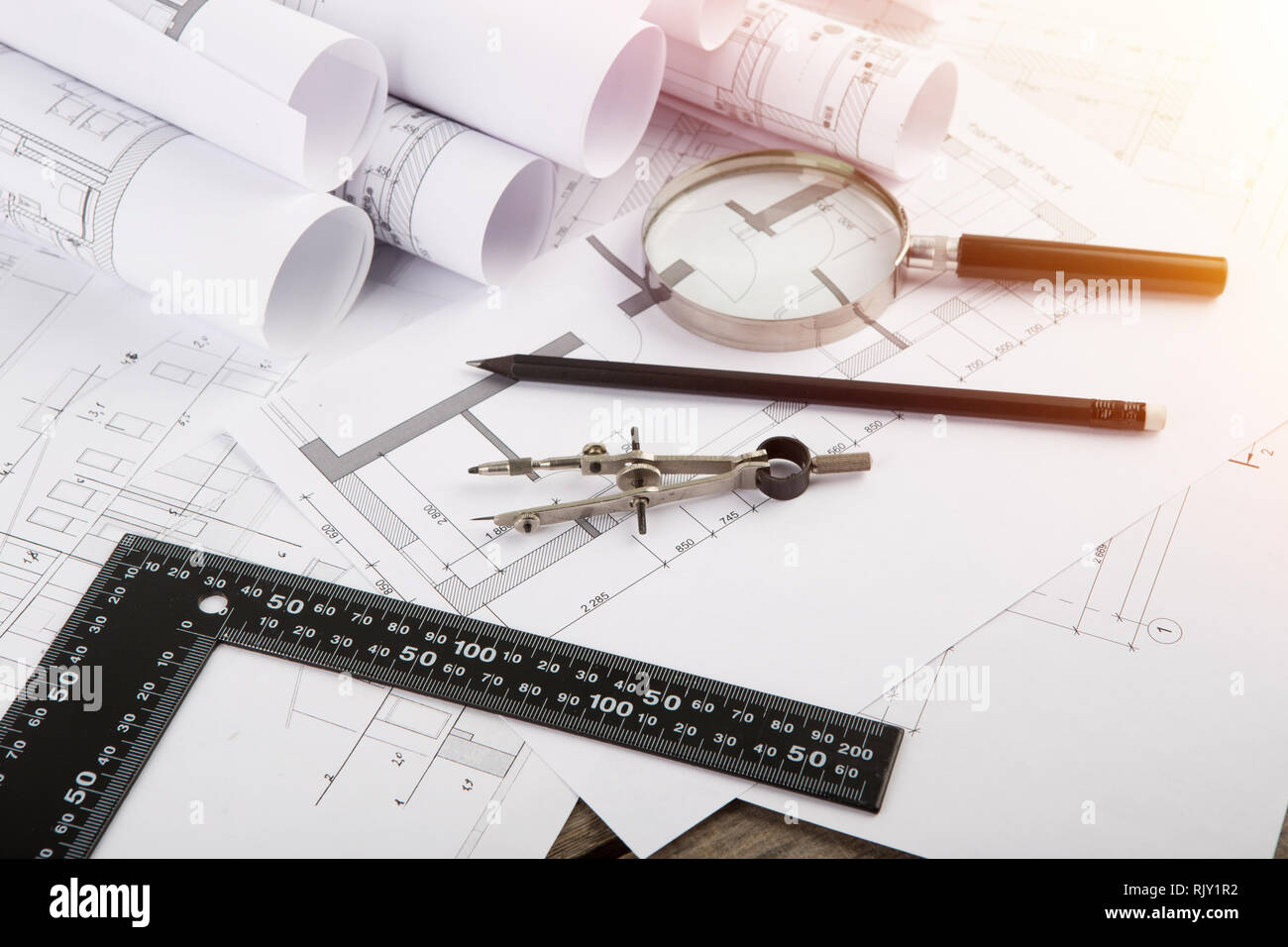 Construction drawings hi-res stock photography and images - Alamy