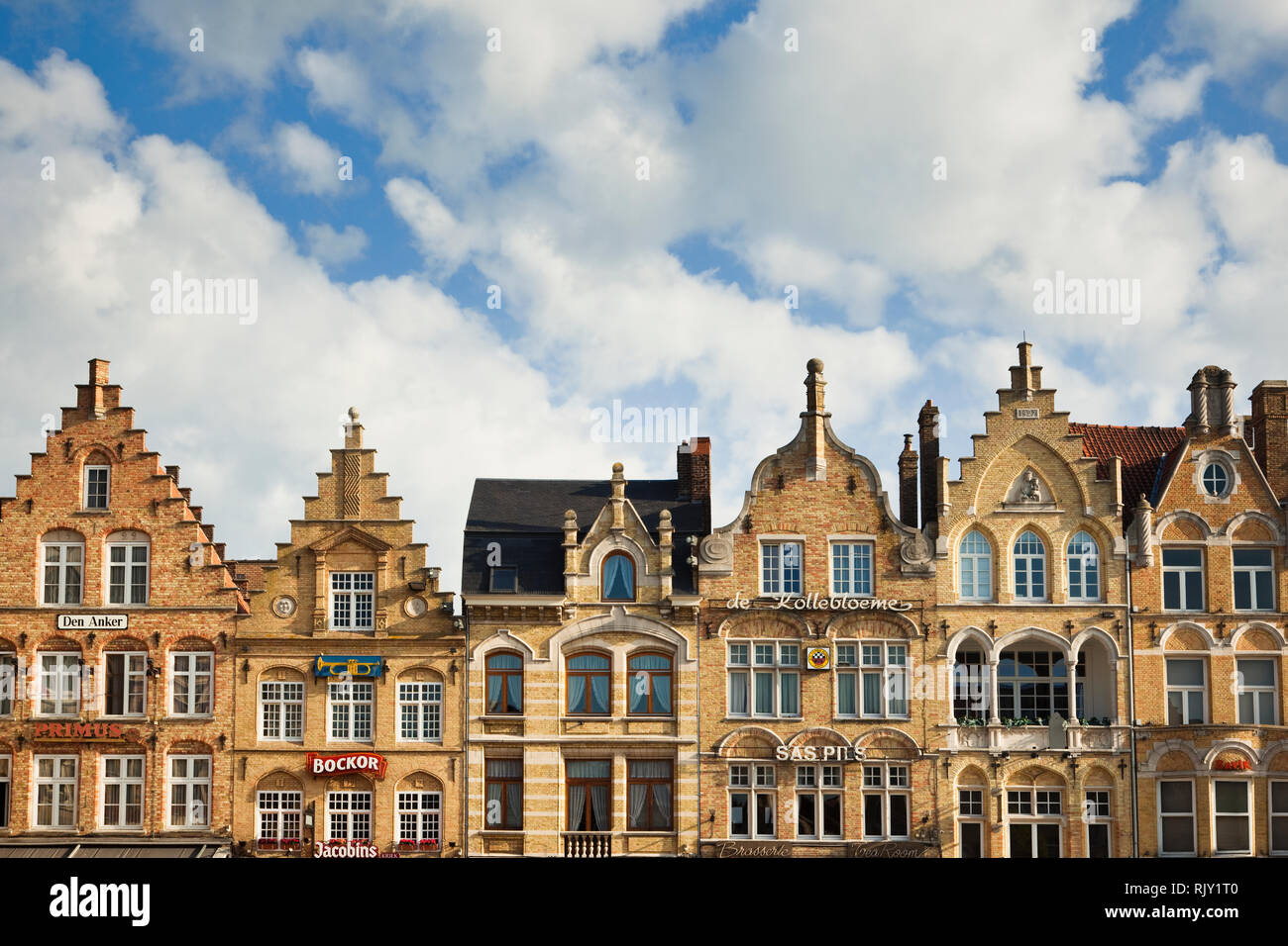Flemish Architecture in Ypres, Belgium Stock Photo - Alamy