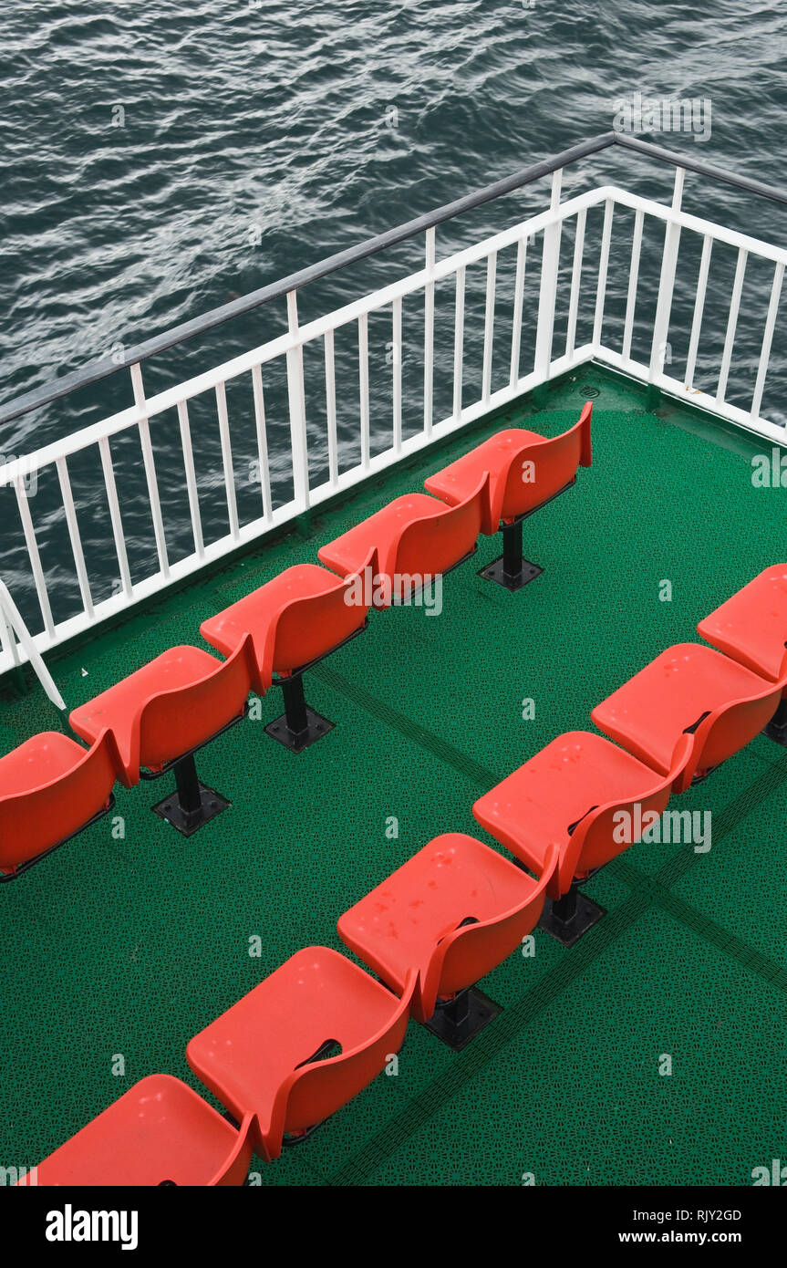 Seating on a Ferry Stock Photo - Alamy